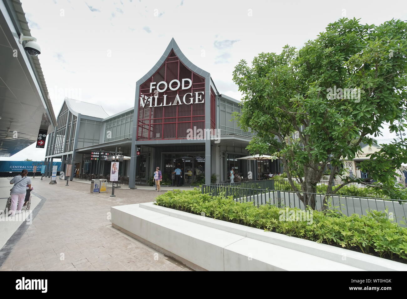 Samut Prakan, Thailand - September 06, 2019: Food Village in the new ...