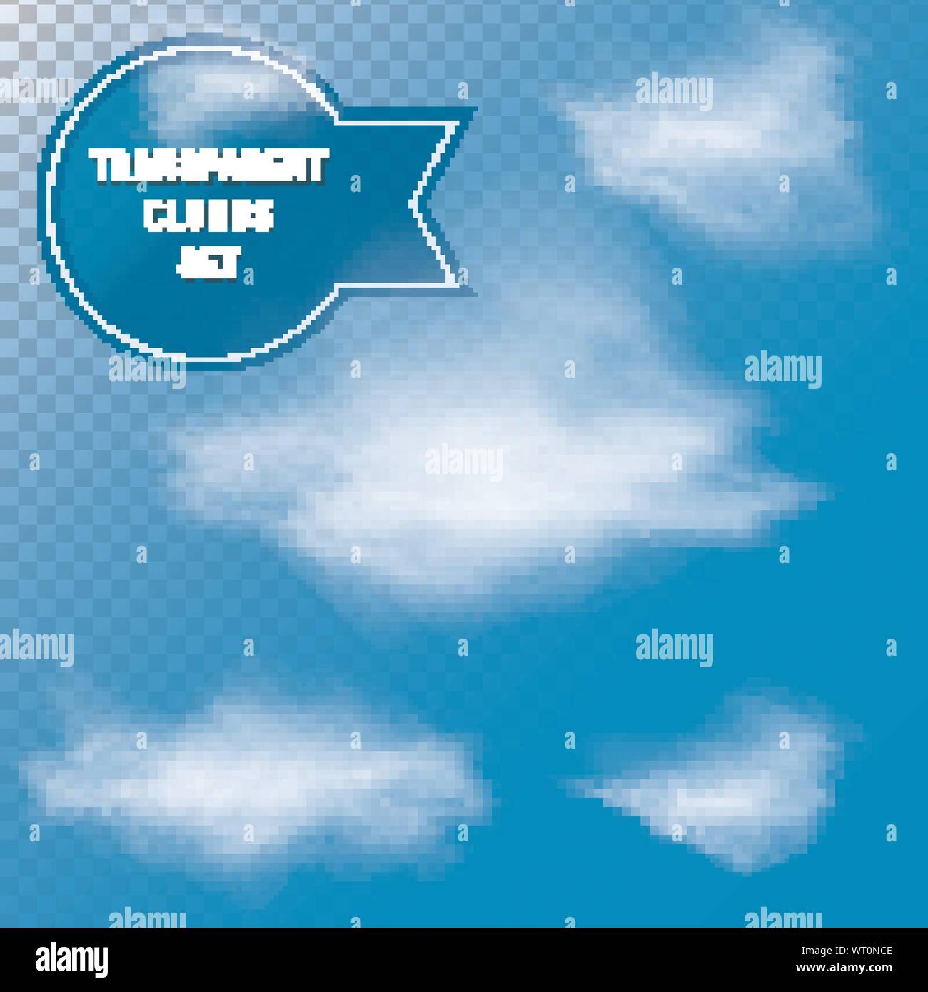 Transparent Clouds Set Stock Vector Image & Art - Alamy