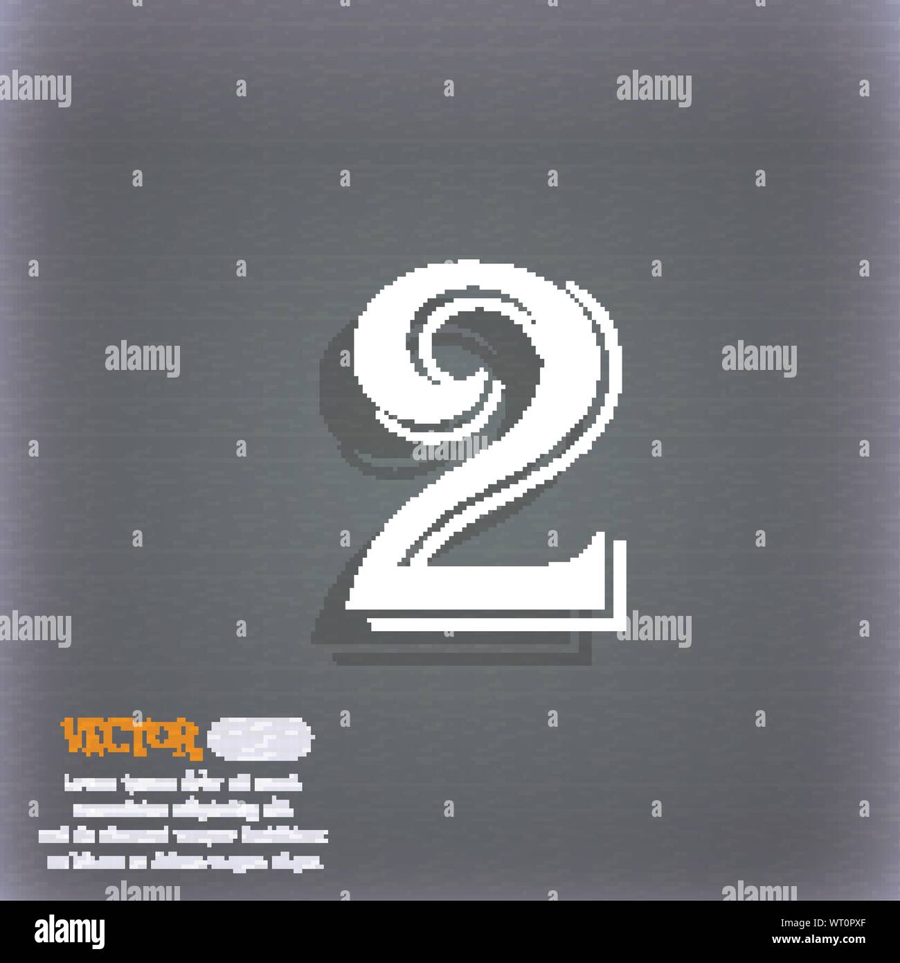 Second place award sign. Winner symbol. Step two. On the blue-green ...