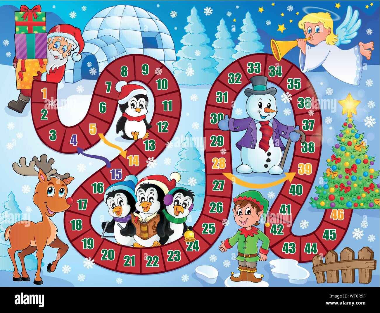 Board game image with Christmas theme 1 Stock Vector Image & Art - Alamy