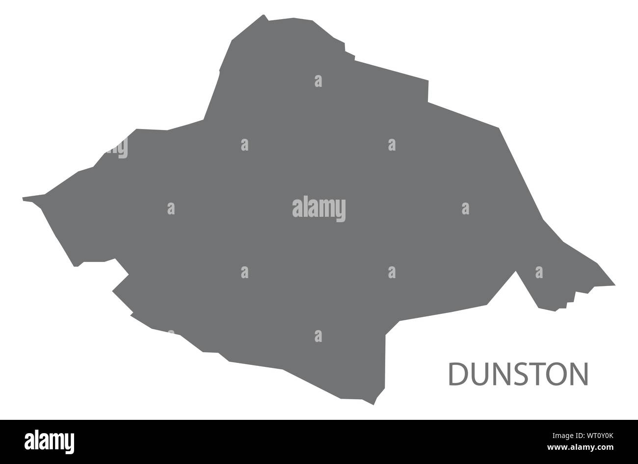 Dunston grey ward map of Chesterfield district in East Midlands England ...