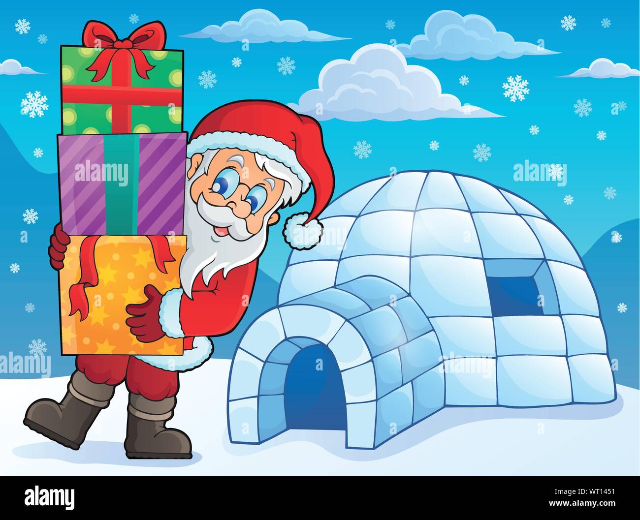 Igloo with Santa Claus theme 1 Stock Vector Image & Art - Alamy