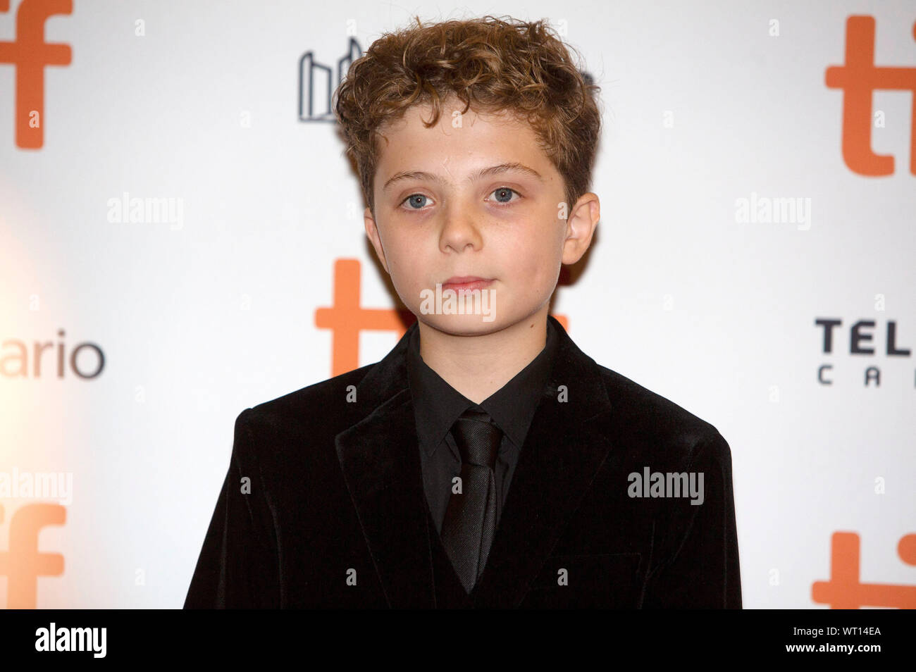 Roman Griffin Davis attending the 'Jojo Rabbit' premiere during the ...