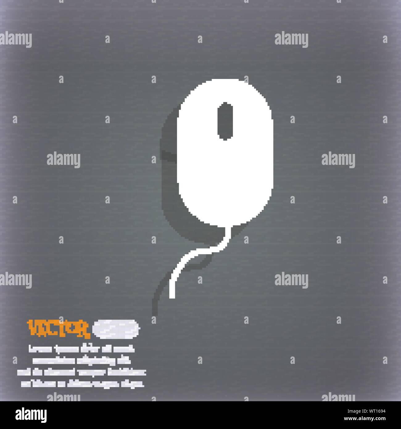 Computer mouse sign icon. Optical with wheel symbol. On the blue-green ...