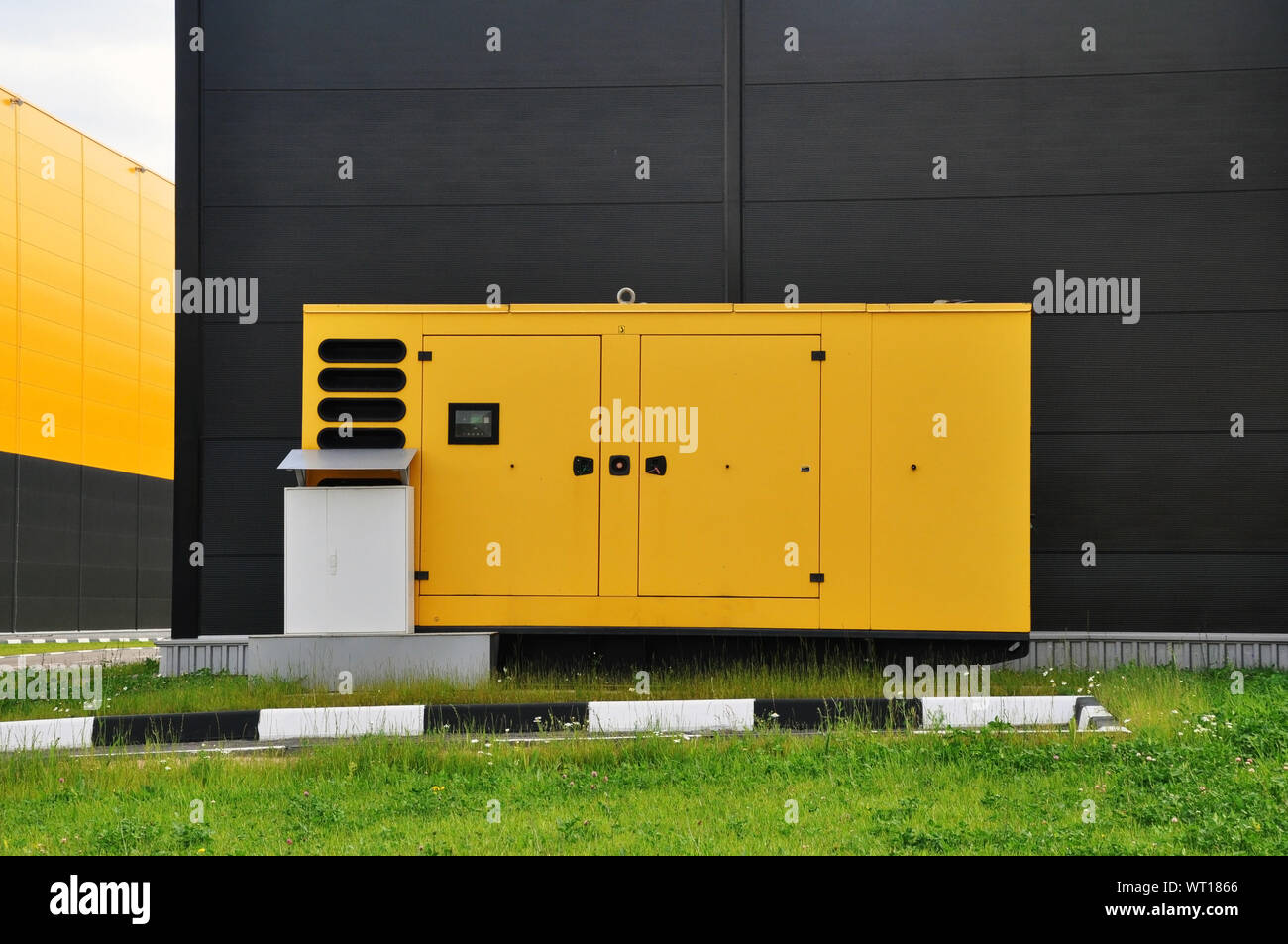 Mobile diesel generator for emergency electric power. Industrial Stock ...
