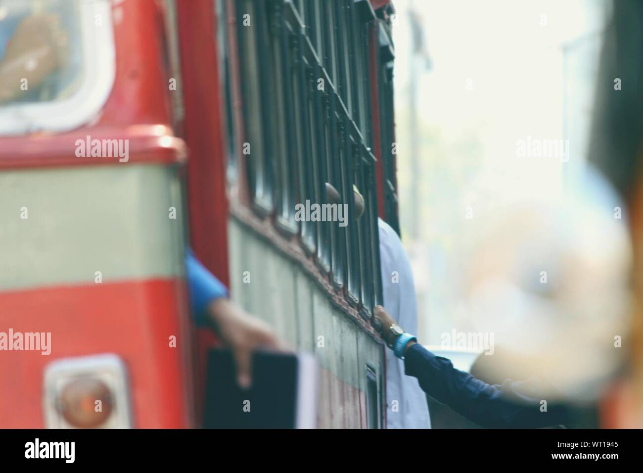 Boarding people bus hi-res stock photography and images - Alamy