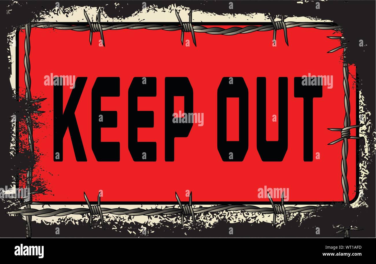 Keep out fence Stock Vector Images - Alamy