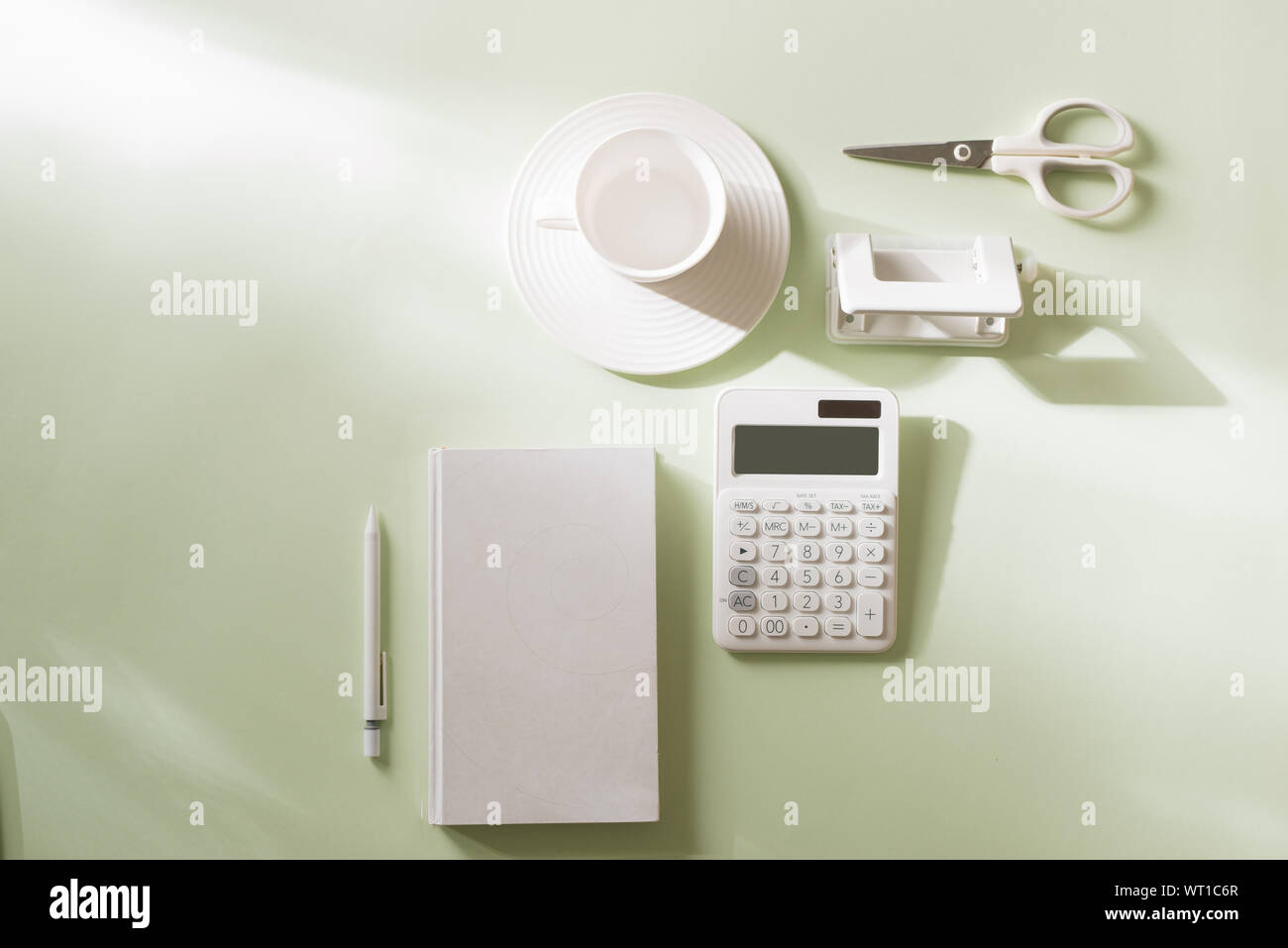 Workplace with office items and business elements on a desk. Concept ...