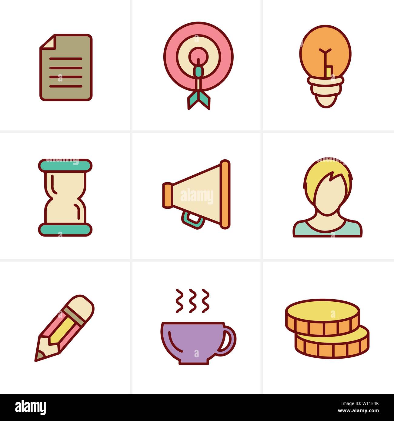 Icons Style Business Icons Set, Vector Design Stock Vector Image & Art ...