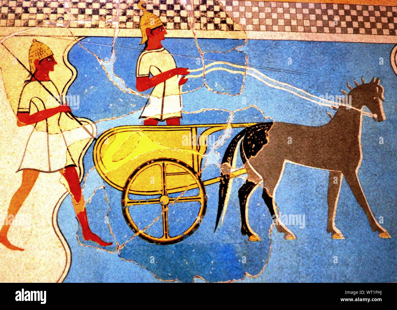 mosaic, fresco, ancient, Greece, Minoic, Mycenaean Stock Photo - Alamy