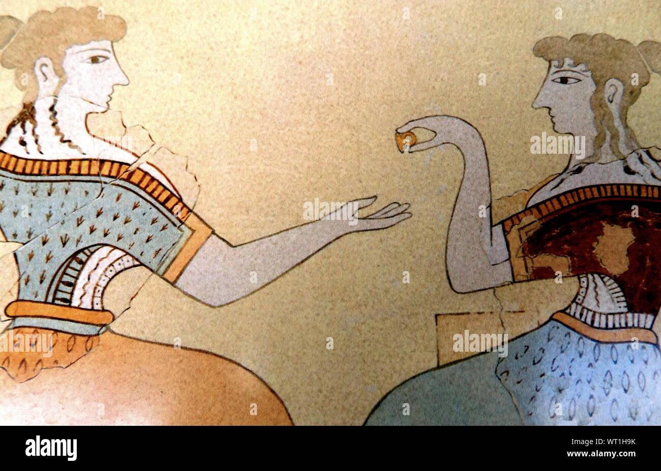 mosaic, fresco, ancient, Greece, Minoic, Mycenaean Stock Photo - Alamy