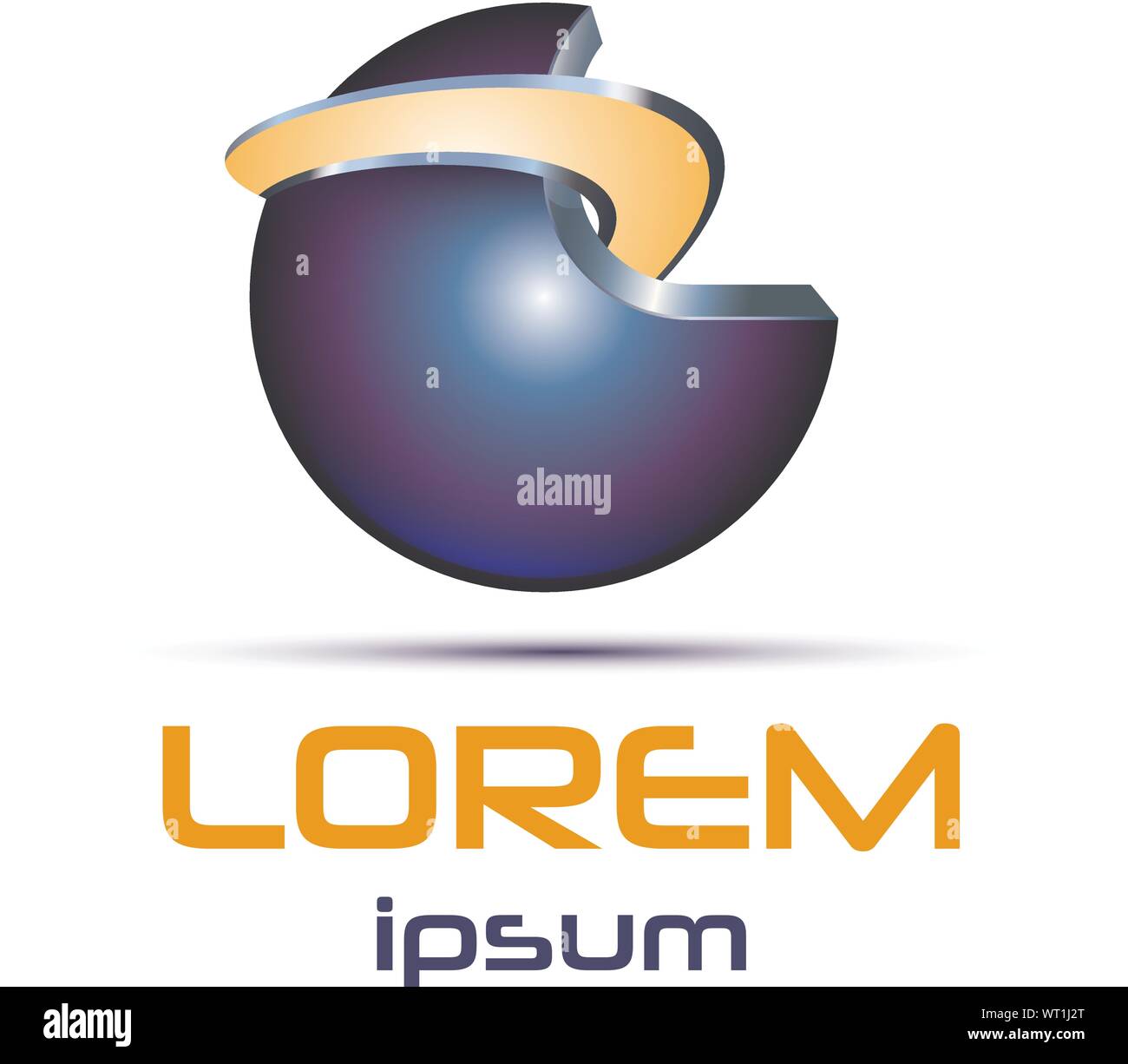 Abstract 3d sphere logo Stock Vector Image & Art - Alamy