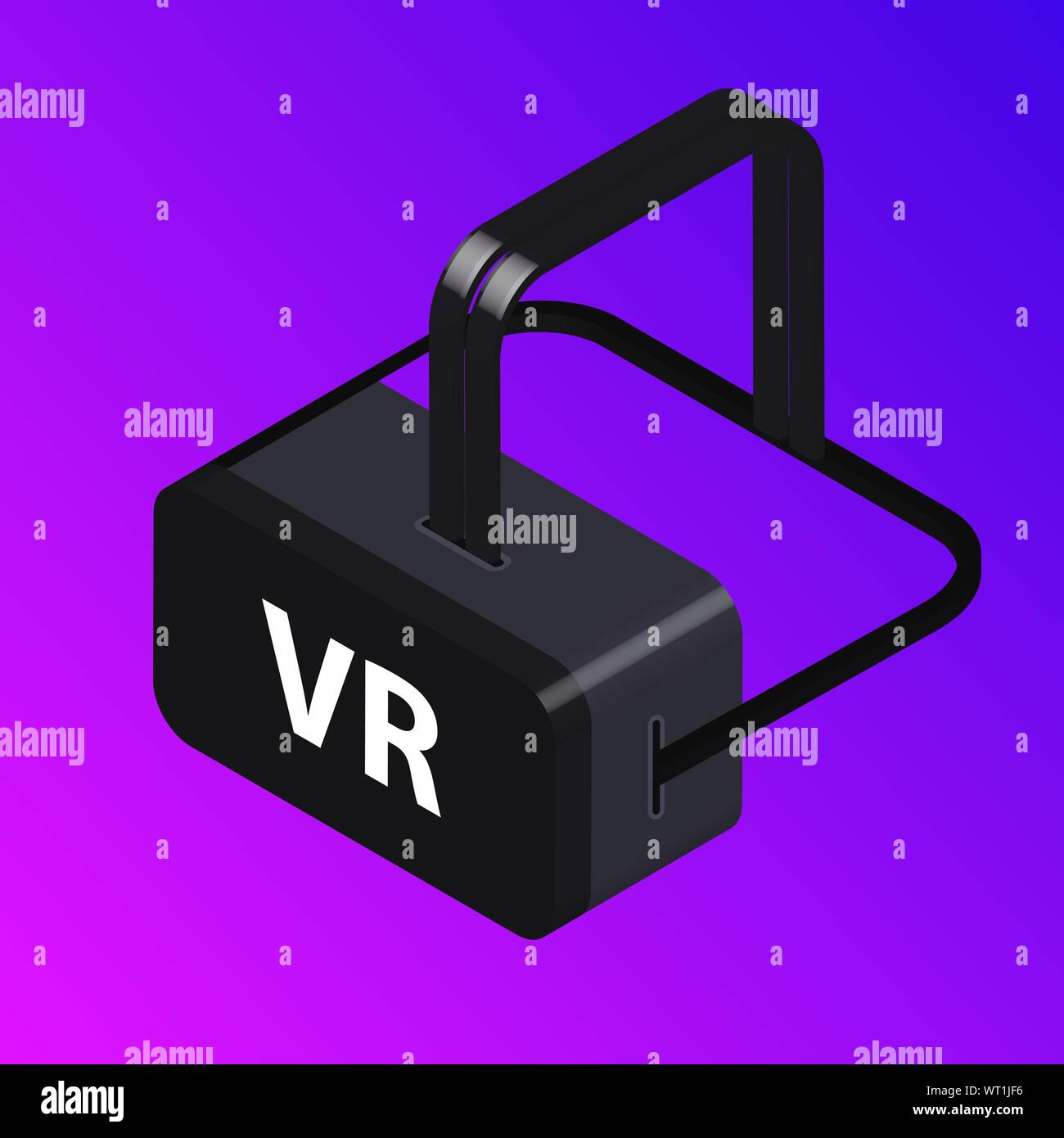 Isometric 3D virtual goggles. Virtual Reality Concept isolated on ...