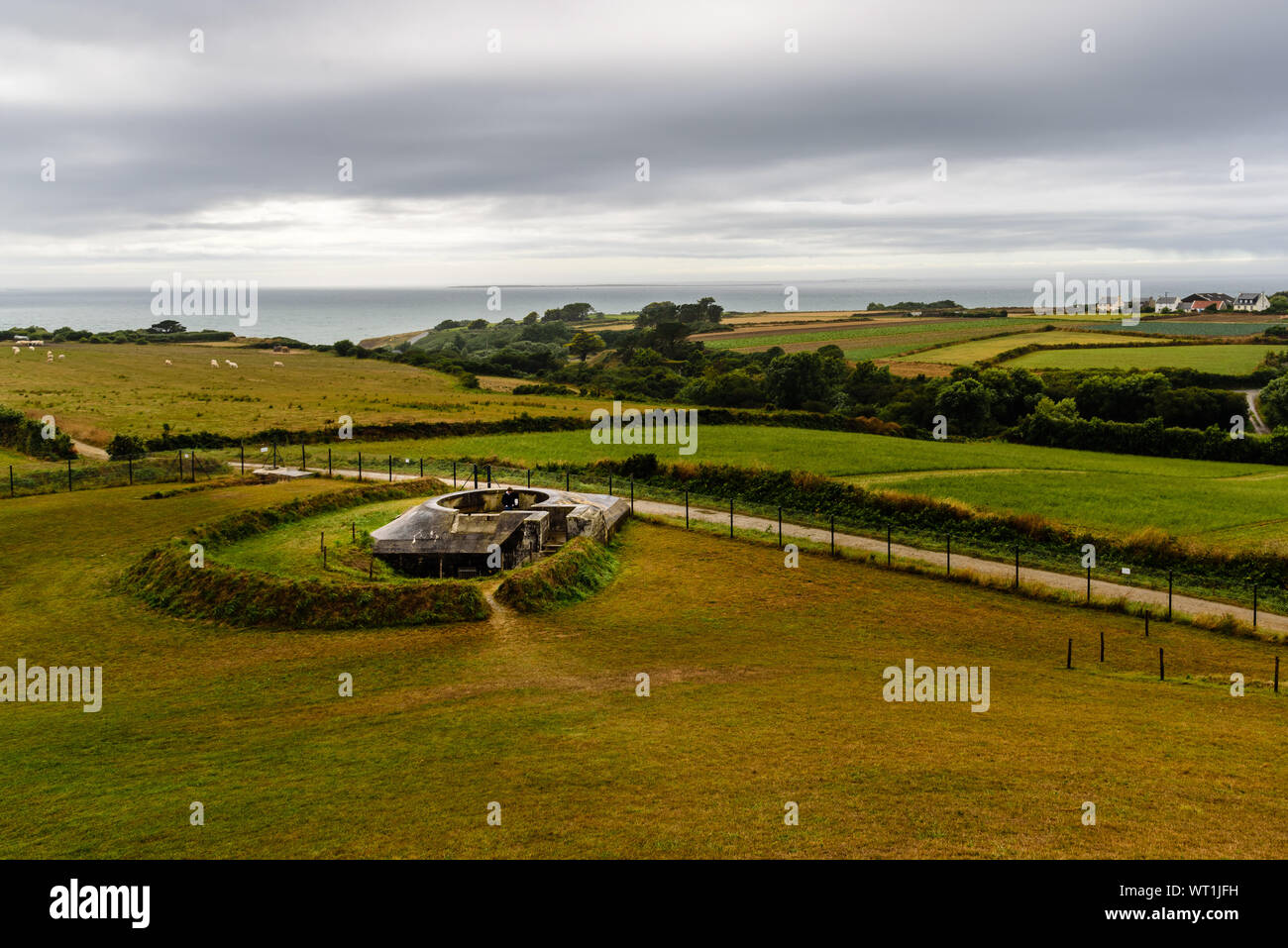 Outdoor view of World War II German bunker in Brittany, France Stock ...
