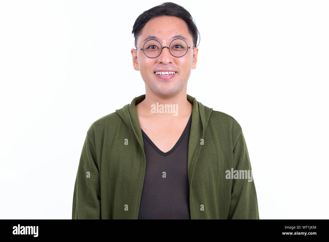 Face of happy Japanese man with eyeglasses smiling Stock Photo - Alamy
