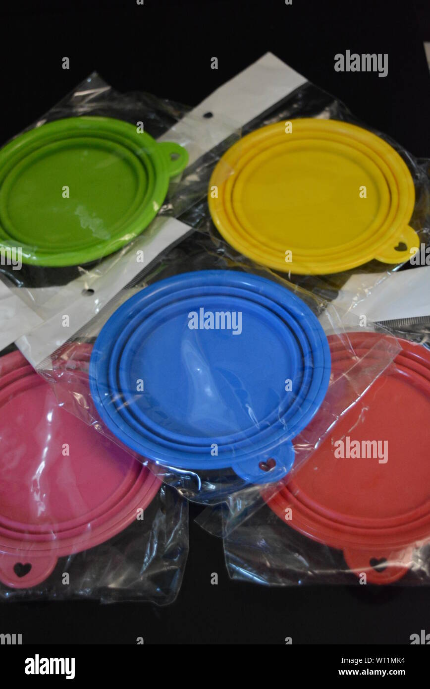 Multicolor folding and multifunctional rubber plate, a bowl with a ...