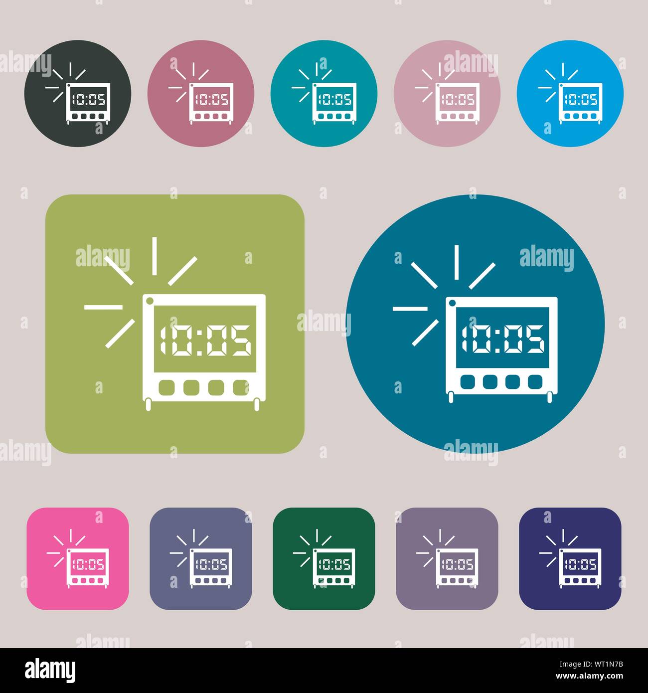 12 hour digital clock hi-res stock photography and images - Alamy