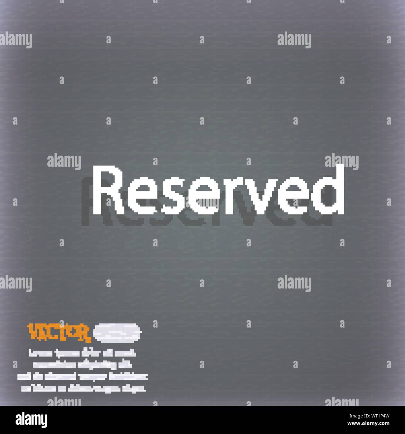 Reserved sign icon. On the blue-green abstract background with shadow ...