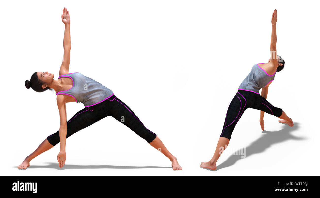 Left triangle pose hi-res stock photography and images - Alamy