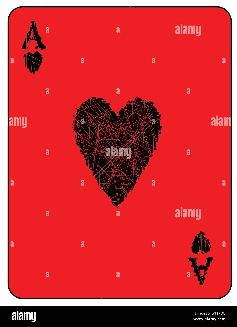 Black Heart Ace Stock Vector Image & Art - Alamy