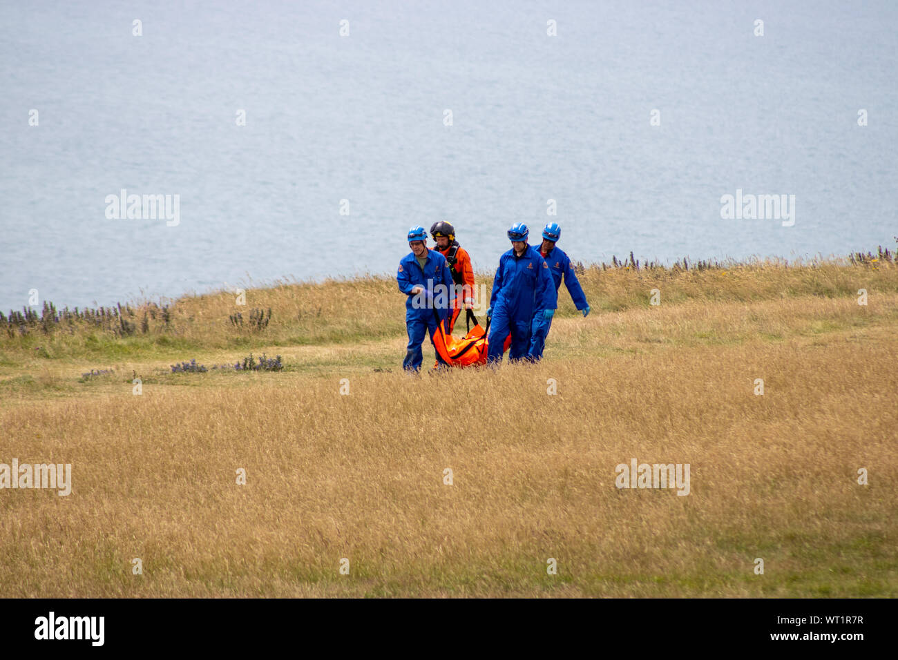 East Sussex, Beachy Head, UK 10th July 2019: The HM Coastguard Rescue ...