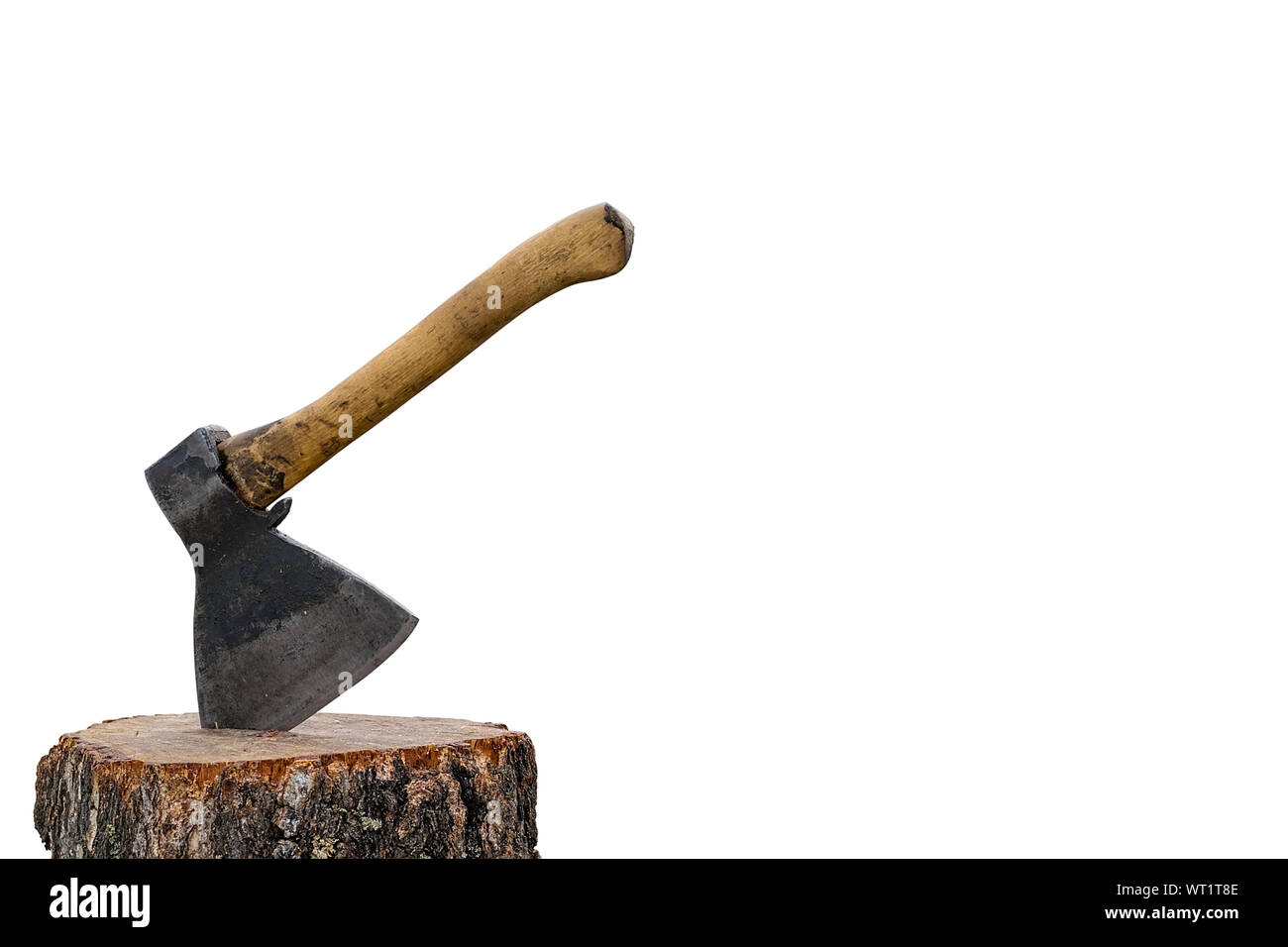 Axe in tree stump Cut Out Stock Images & Pictures - Alamy