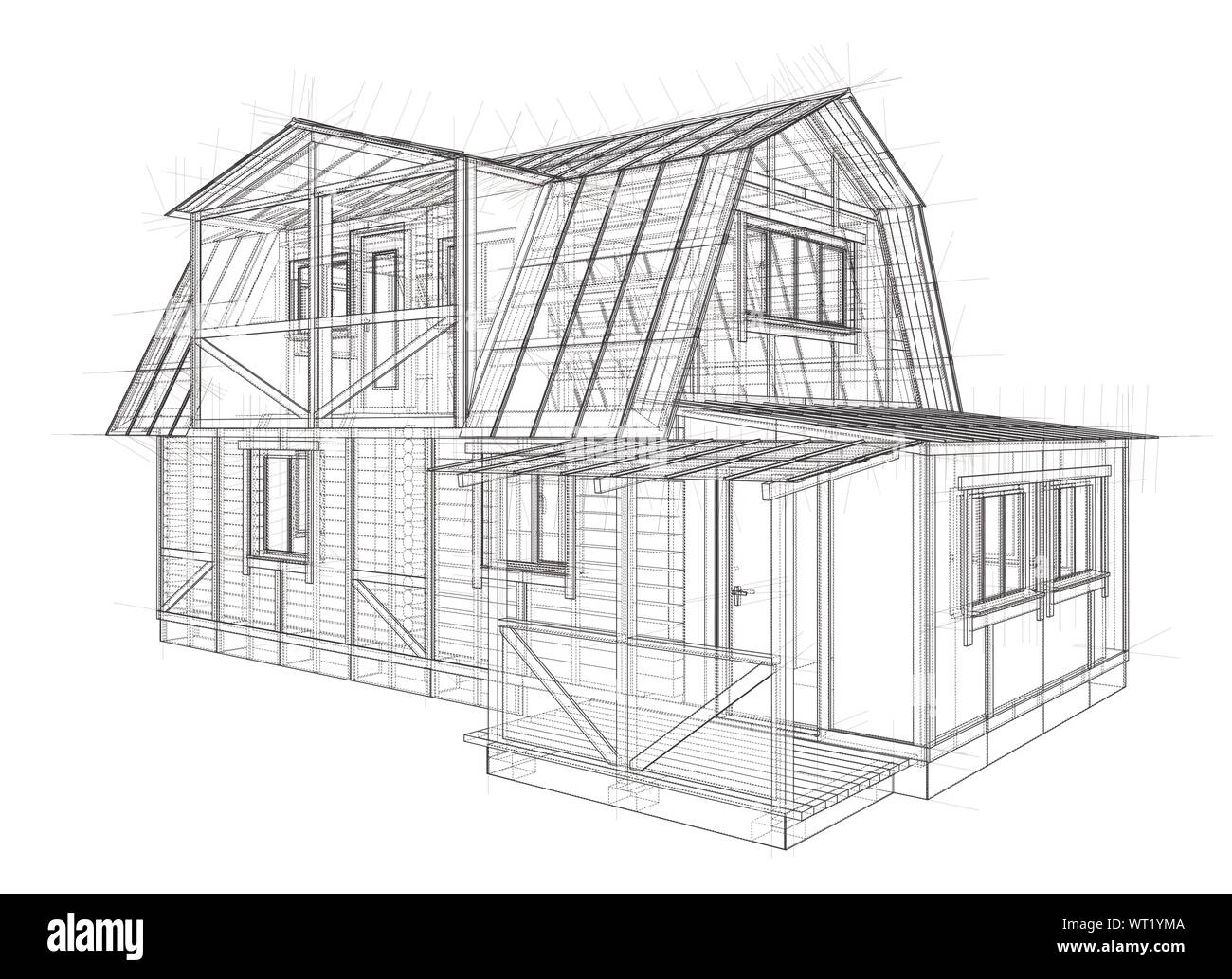 3d rendering building plan Stock Vector Images - Alamy