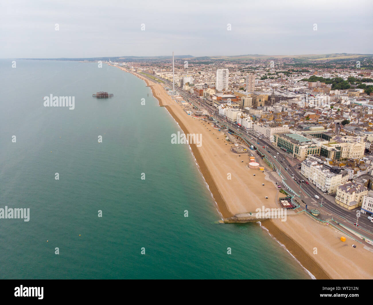 Aerial photo of the Brighton beach and coastal area located in the ...