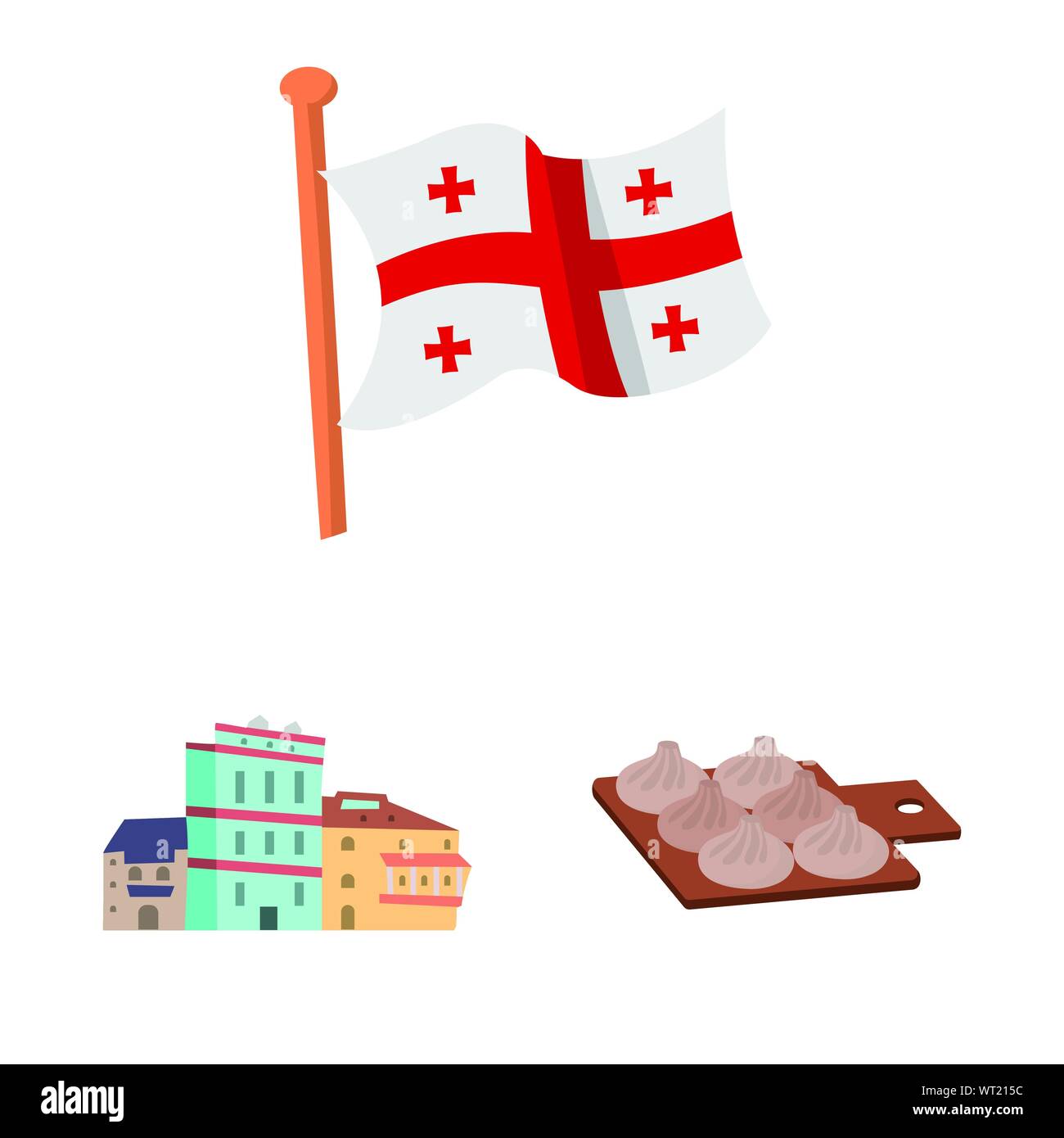 Vector design of Caucasus and traditions sign. Set of Caucasus and ...