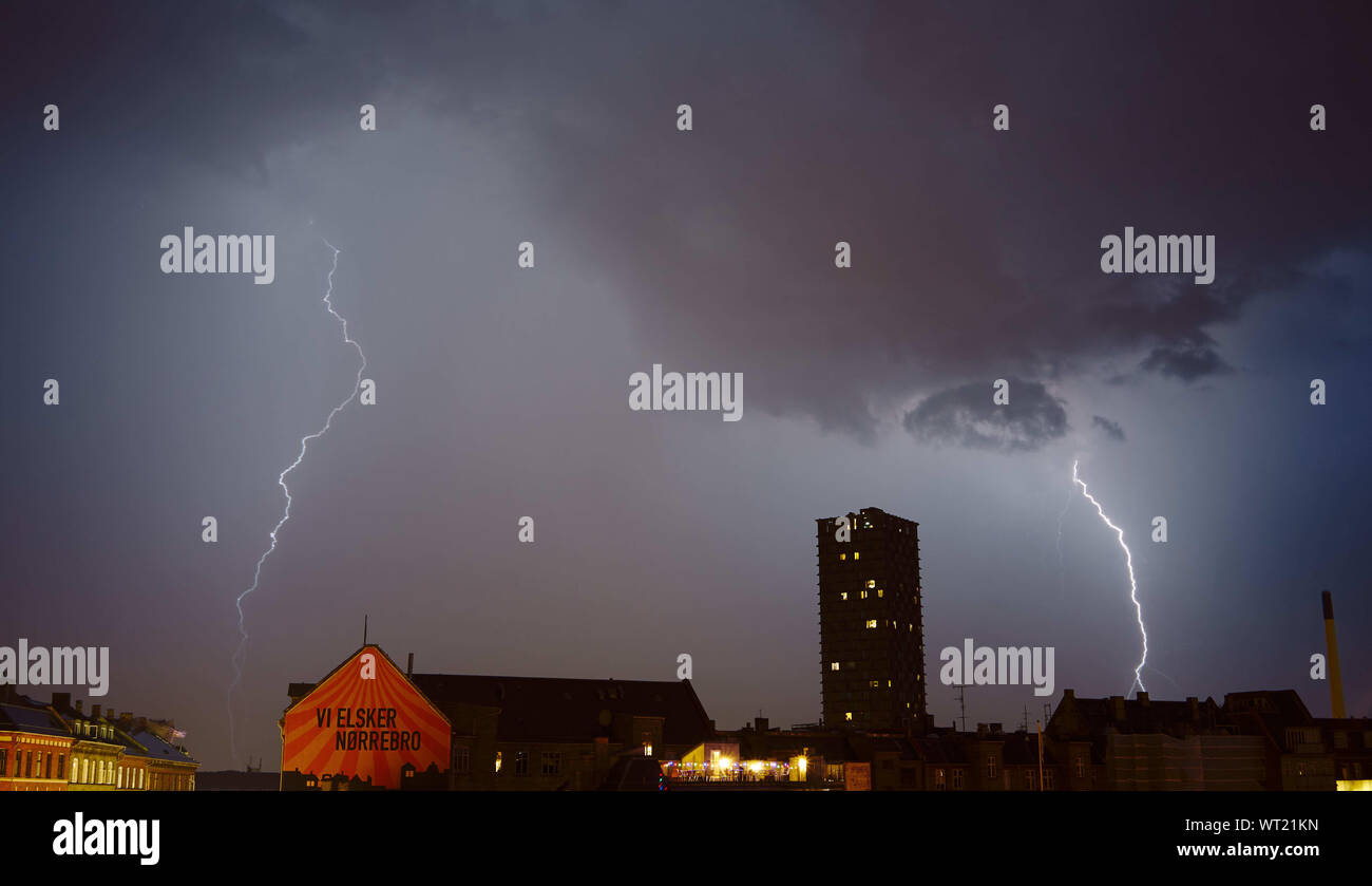 Thunderstorm in Copenhagen Stock Photo - Alamy