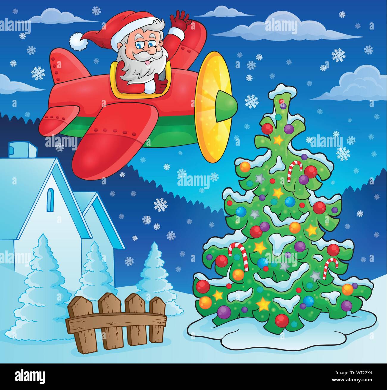 Santa claus in an airplane hi-res stock photography and images - Alamy