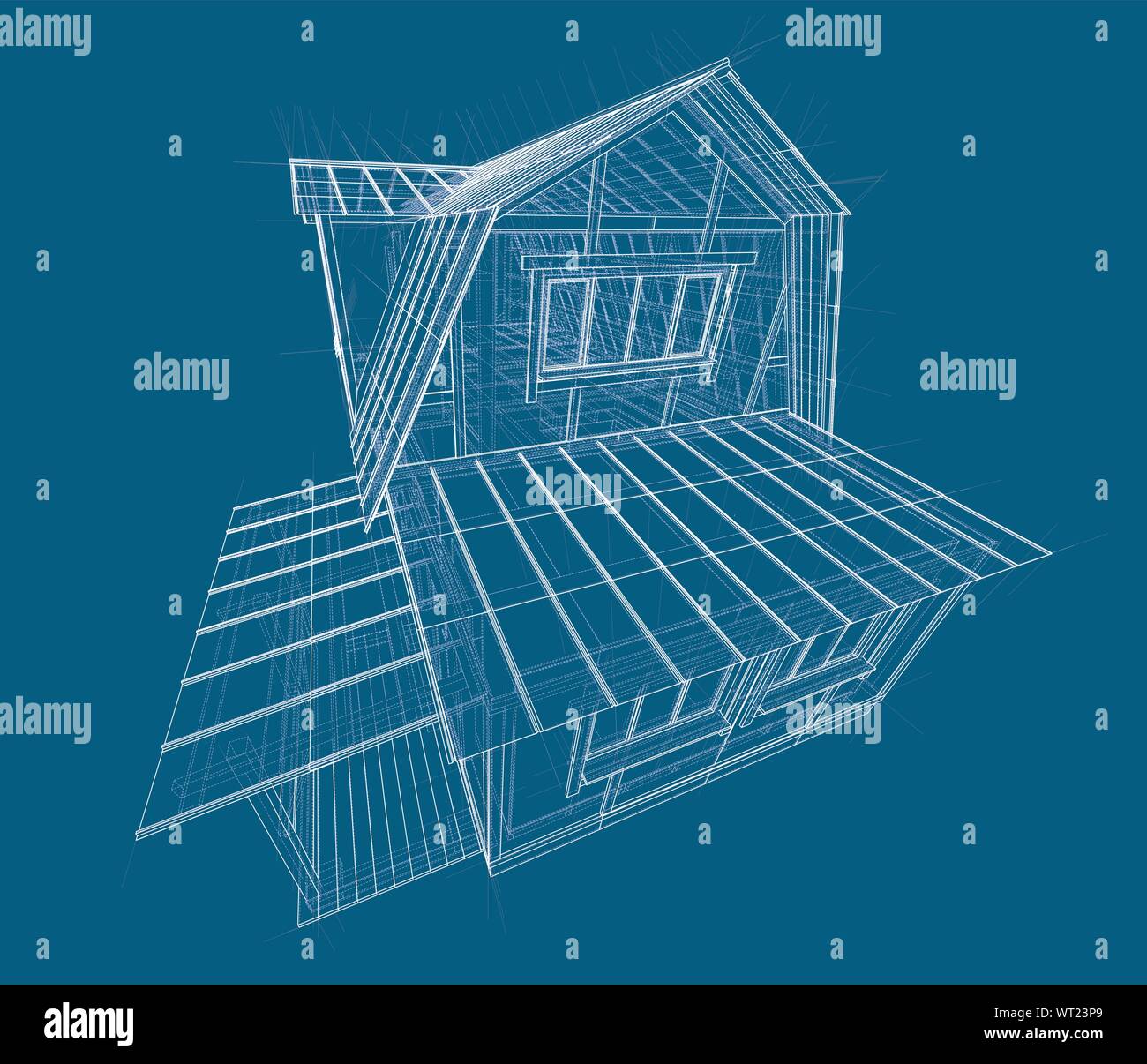 3d rendering building plan Stock Vector Images - Alamy