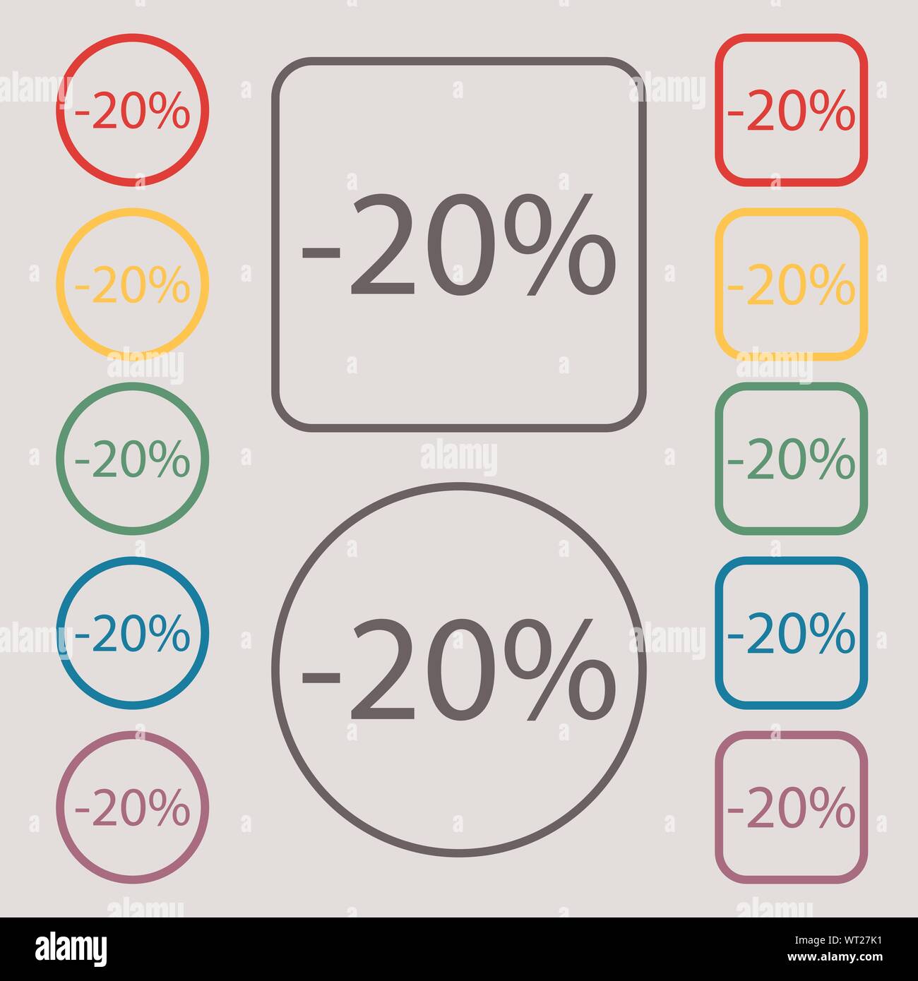 20 percent discount sign icon. Sale symbol. Special offer label ...