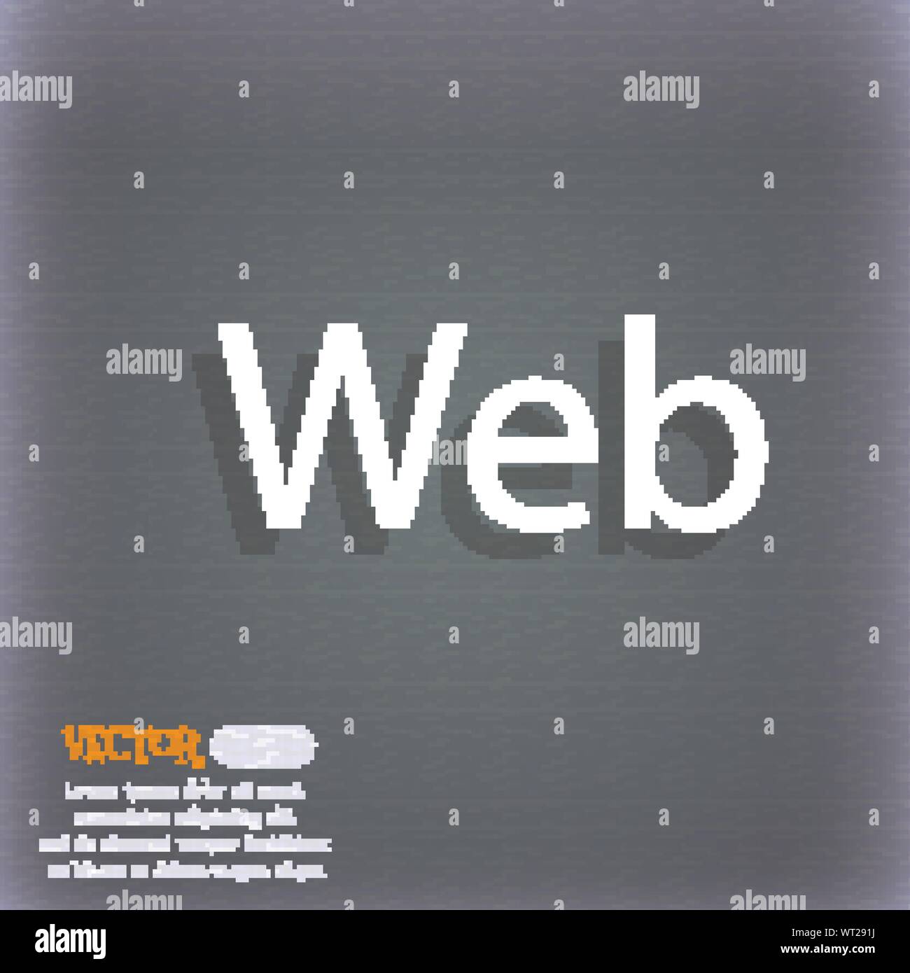 Web sign icon. World wide web symbol. On the blue-green abstract ...