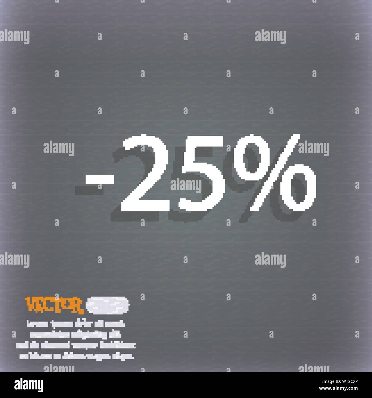 25 percent discount sign icon. Sale symbol. Special offer label. On the ...
