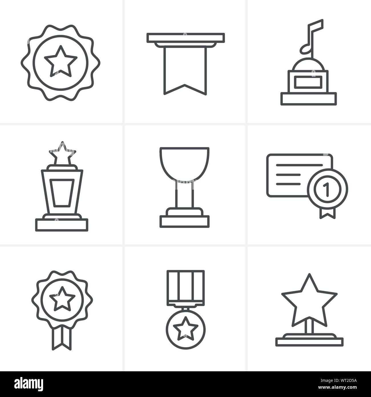 Line Icons Style Medals icons Stock Vector Image & Art - Alamy
