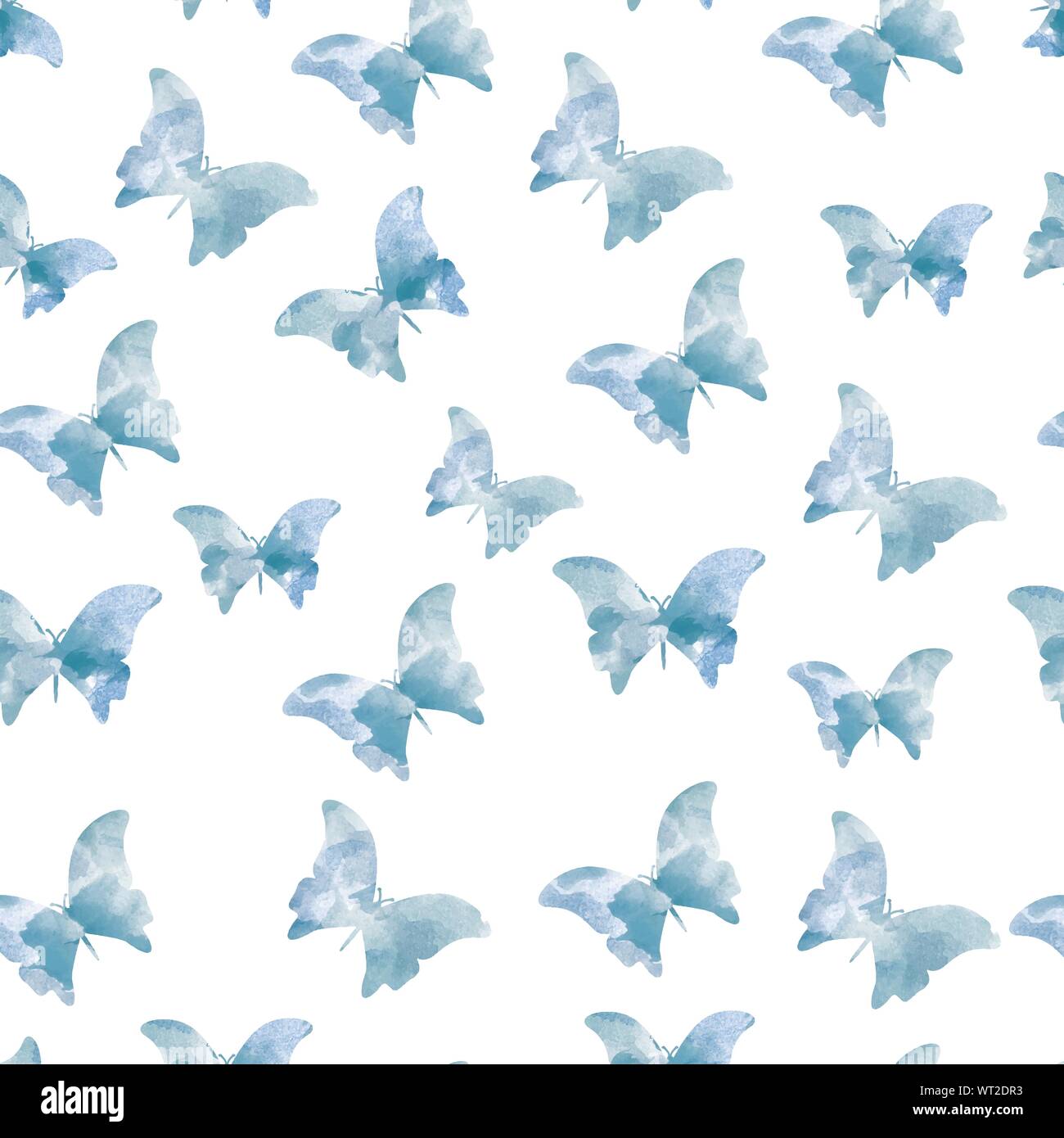 Seamless watercolor butterflies pattern Stock Vector Image & Art - Alamy