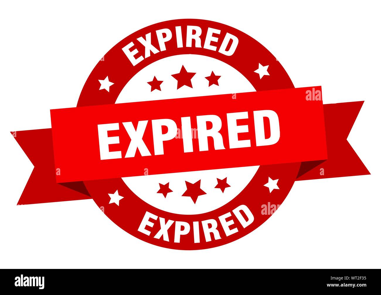 expired ribbon. expired round red sign. expired Stock Vector Image ...