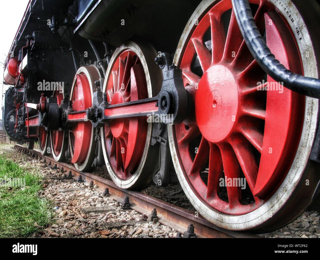 Red steam locomotive hi-res stock photography and images - Alamy