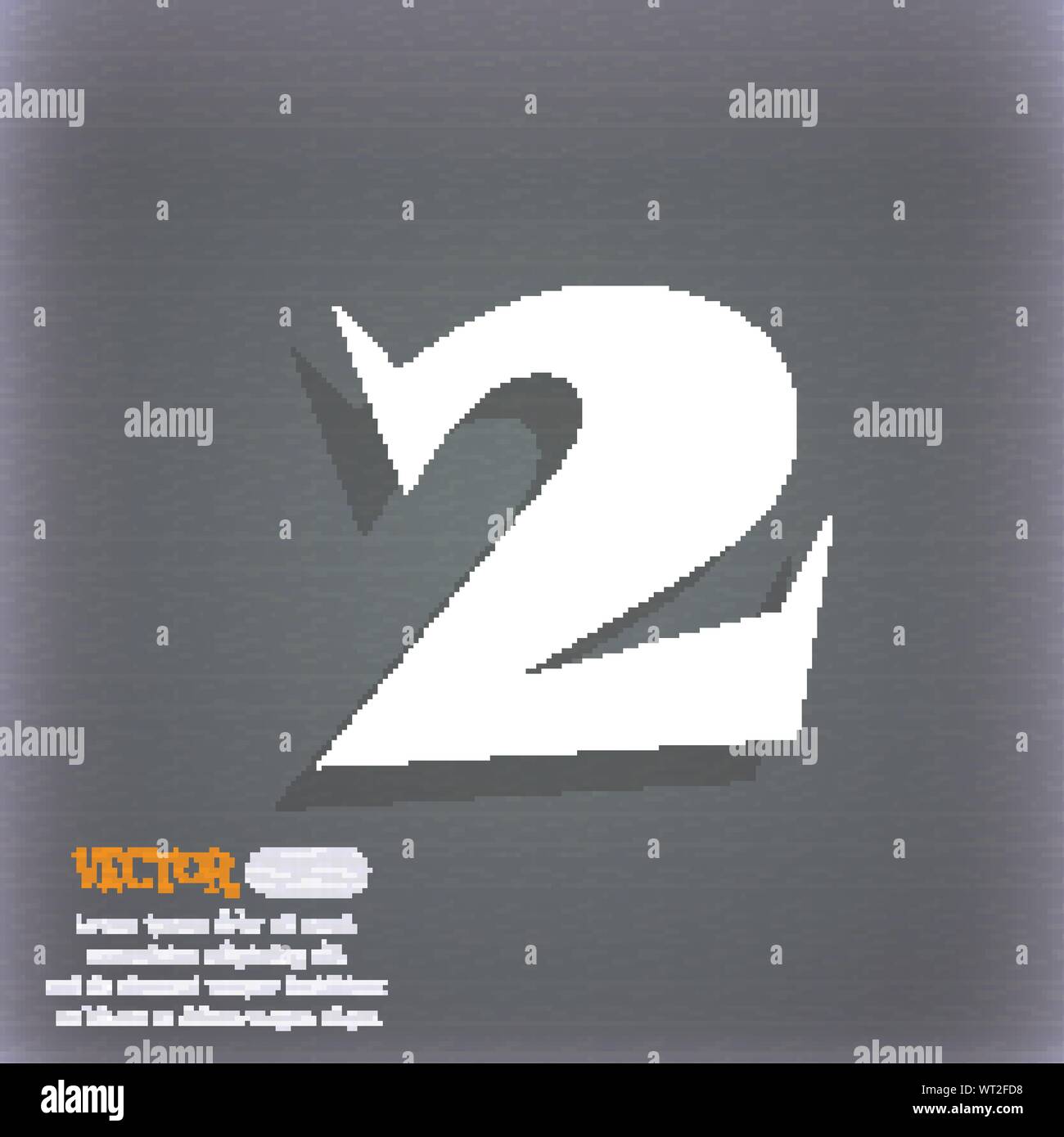 Second place award sign. Winner symbol. Step two. On the blue-green ...