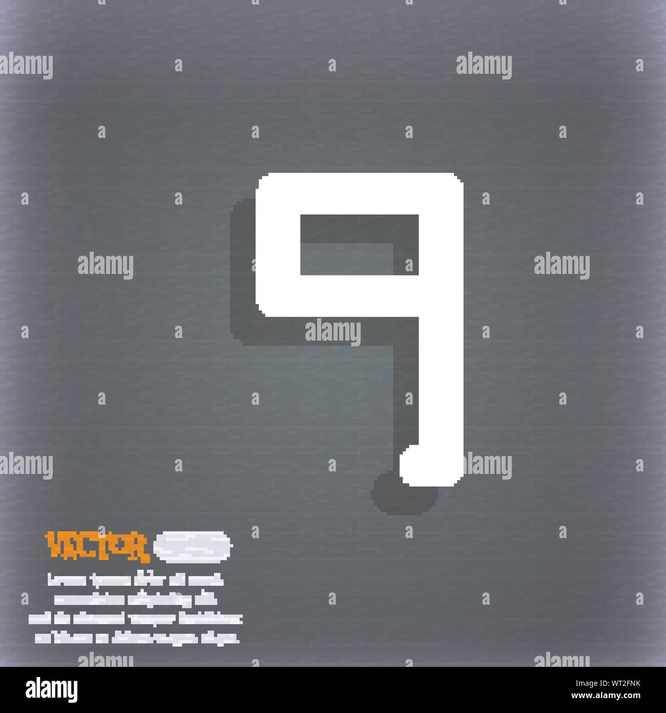 number Nine icon sign. On the blue-green abstract background with ...