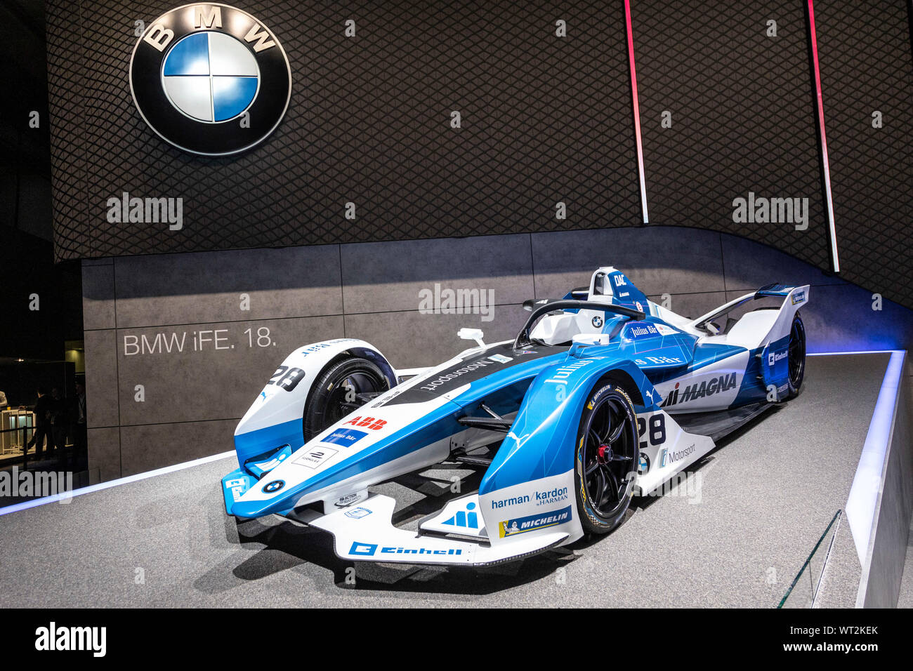 BMW iFE 18 Formula E racing car at IAA 2019 Frankfurt Germany Stock ...
