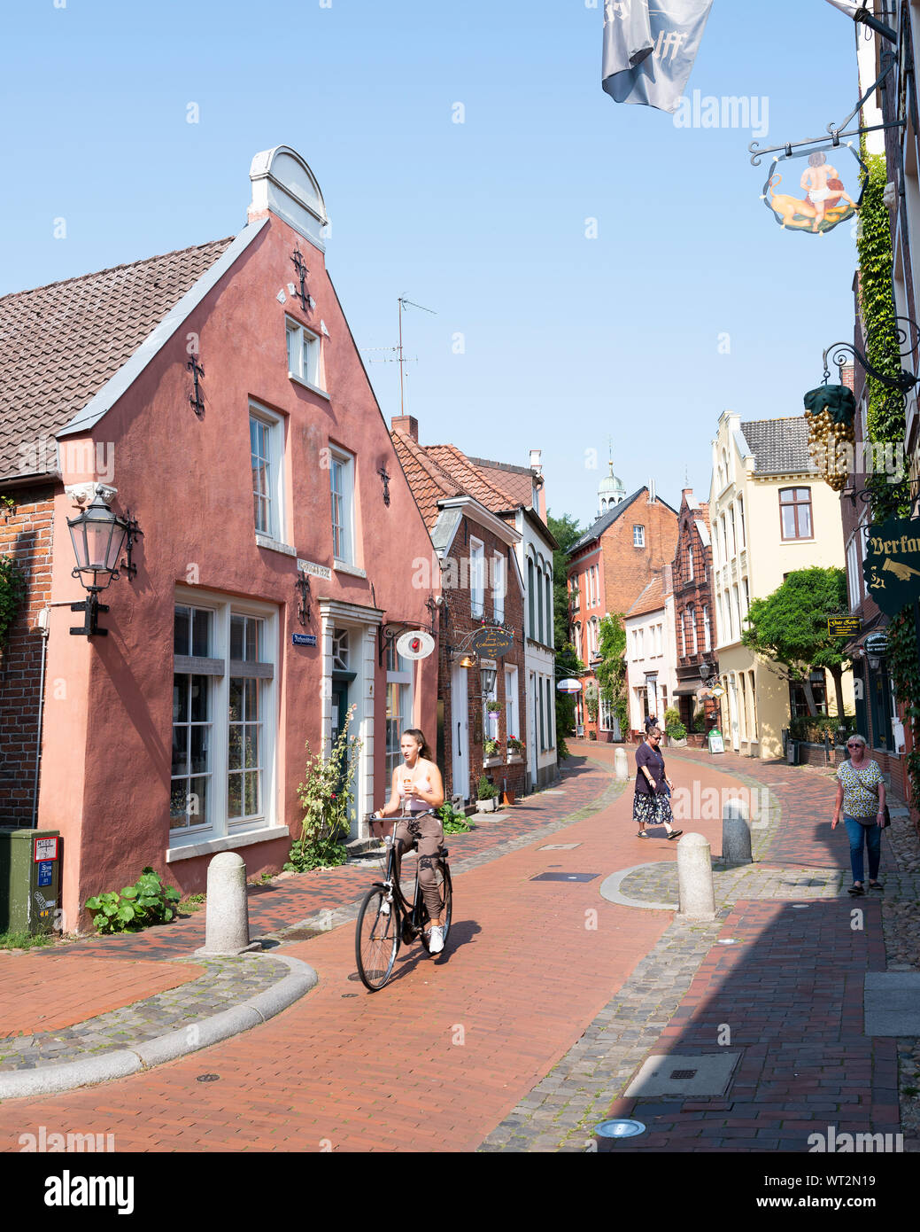 house of poet wilhelmine siefkes in old german town of leer Stock Photo ...