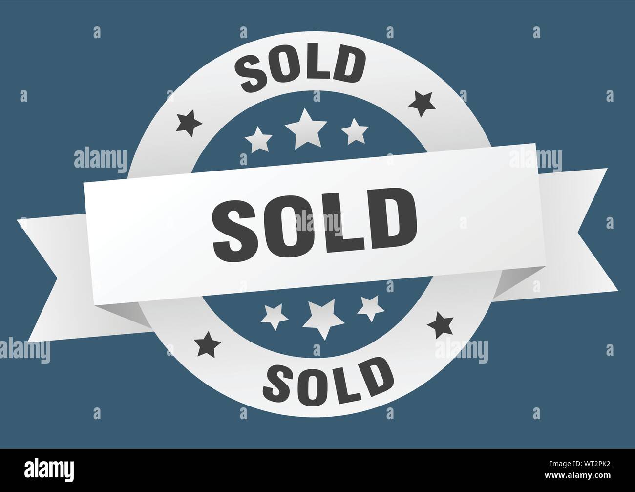 sold ribbon. sold round white sign. sold Stock Vector Image & Art - Alamy