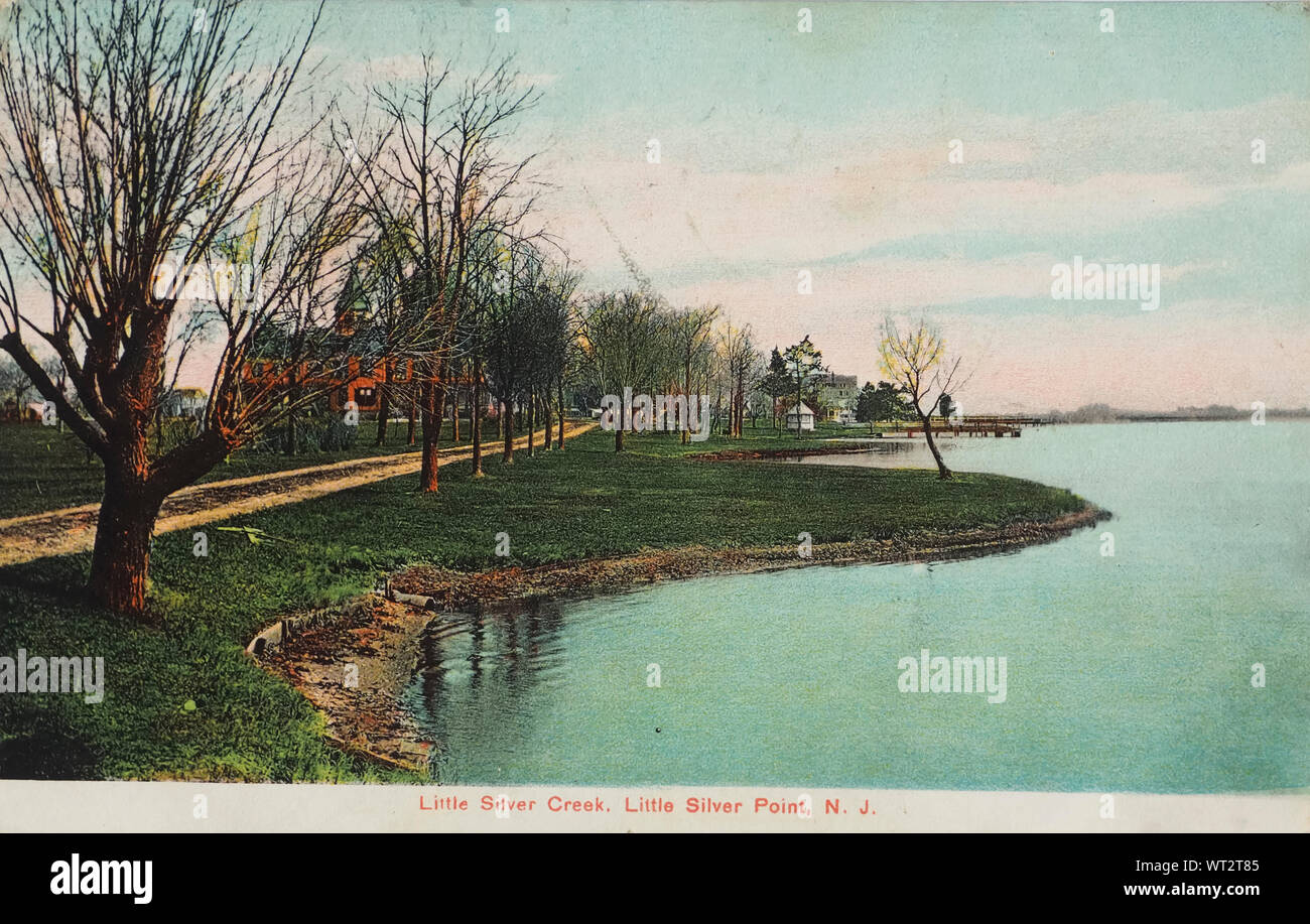 Little silver creek in Litle silver Point New Jersey, an idyllic ...
