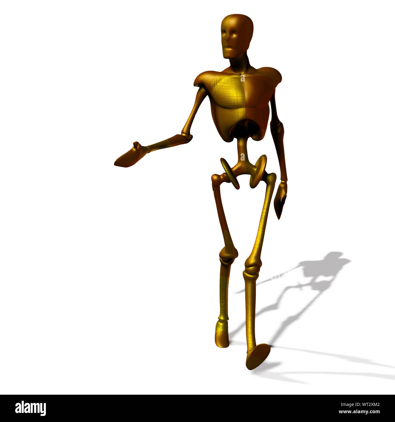 Abstract gold cyborg, robot, futuristic cyber humanoid Stock Photo - Alamy