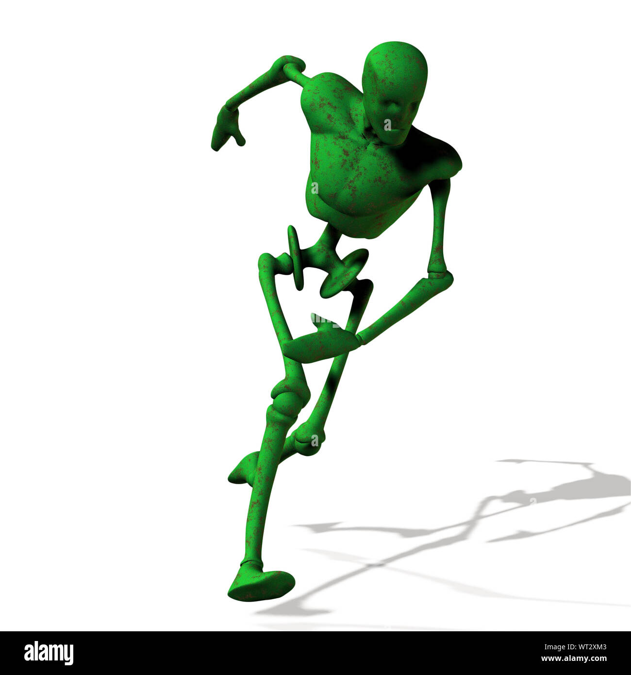 Abstract green cyborg, robot, futuristic cyber humanoid Stock Photo - Alamy