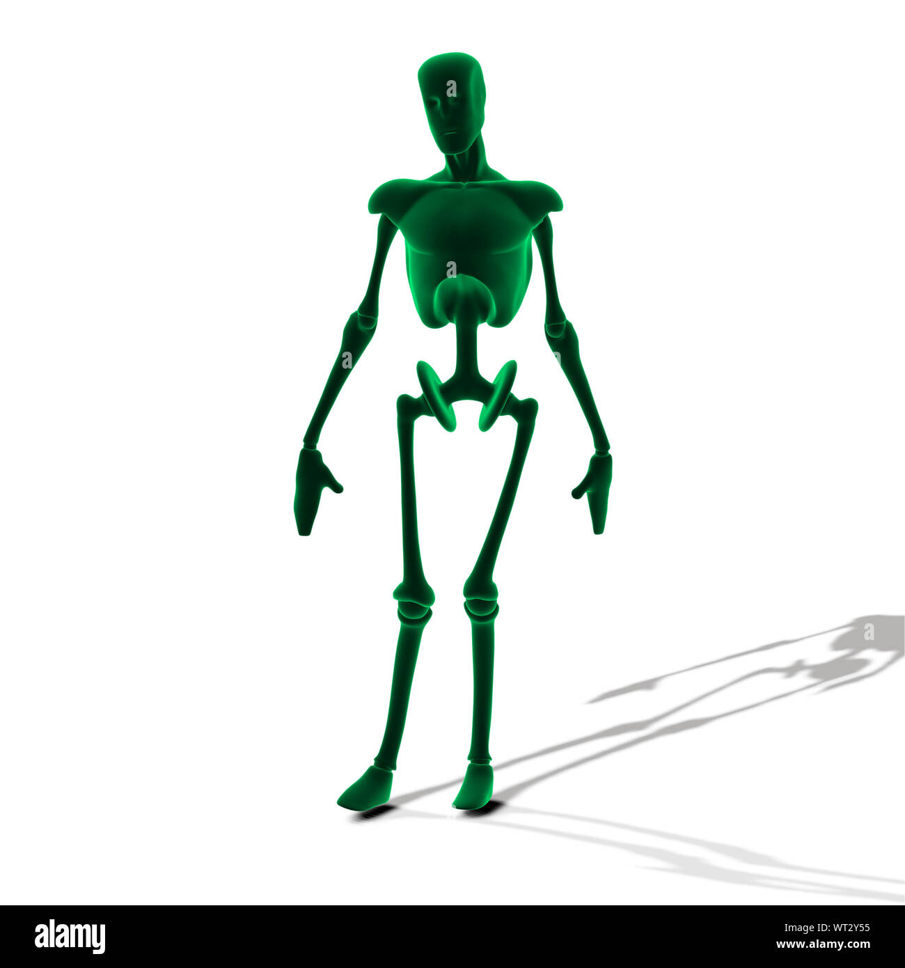 Abstract green cyborg, robot, futuristic cyber humanoid Stock Photo - Alamy