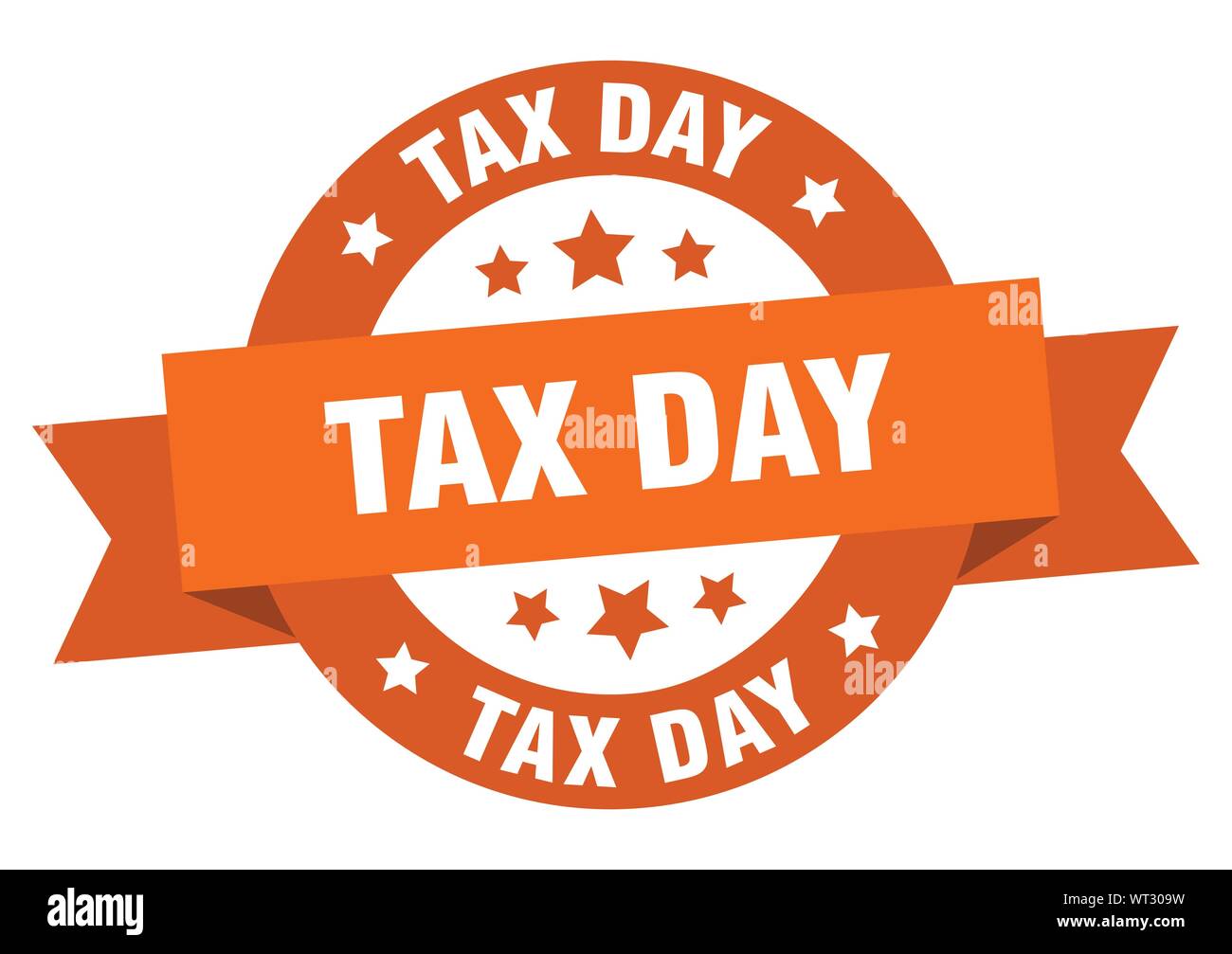 Tax day sign orange hi-res stock photography and images - Alamy