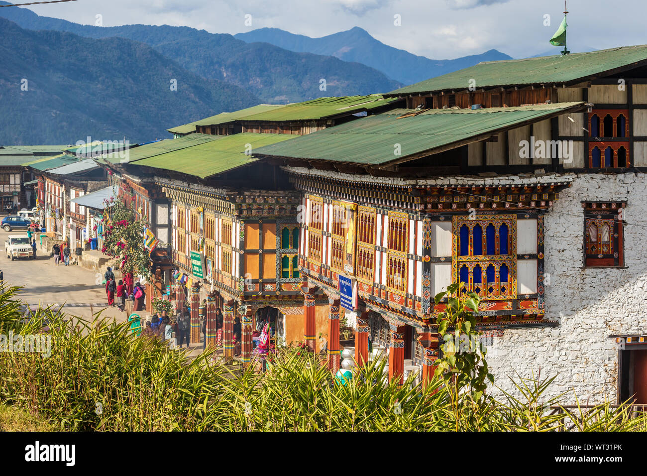 Street life in the small town Mongar in East Bhutan Stock Photo - Alamy
